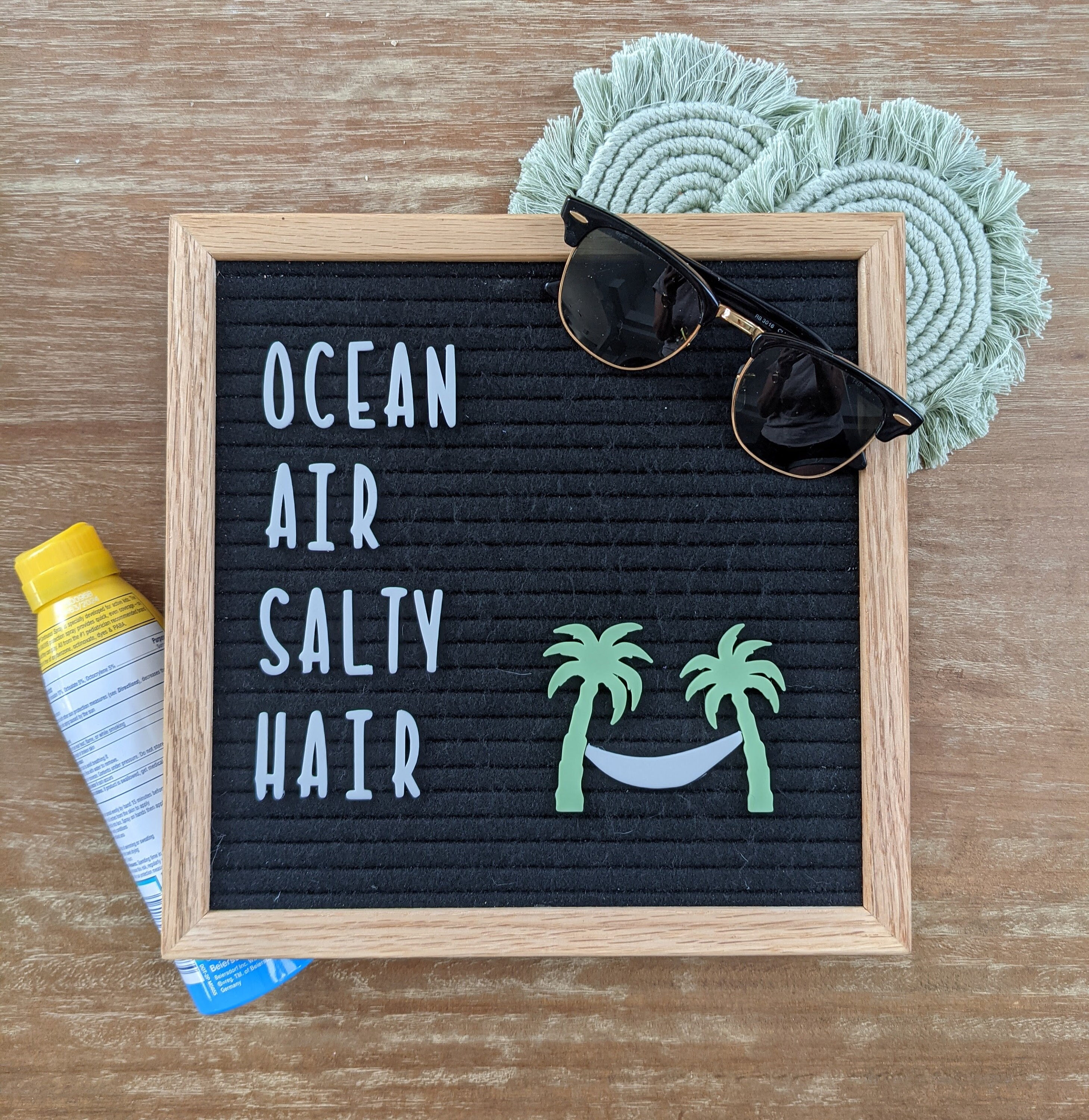 Palm Tree Hammock Letter Board Icon / Summer Time / Island Life / Ocean ...