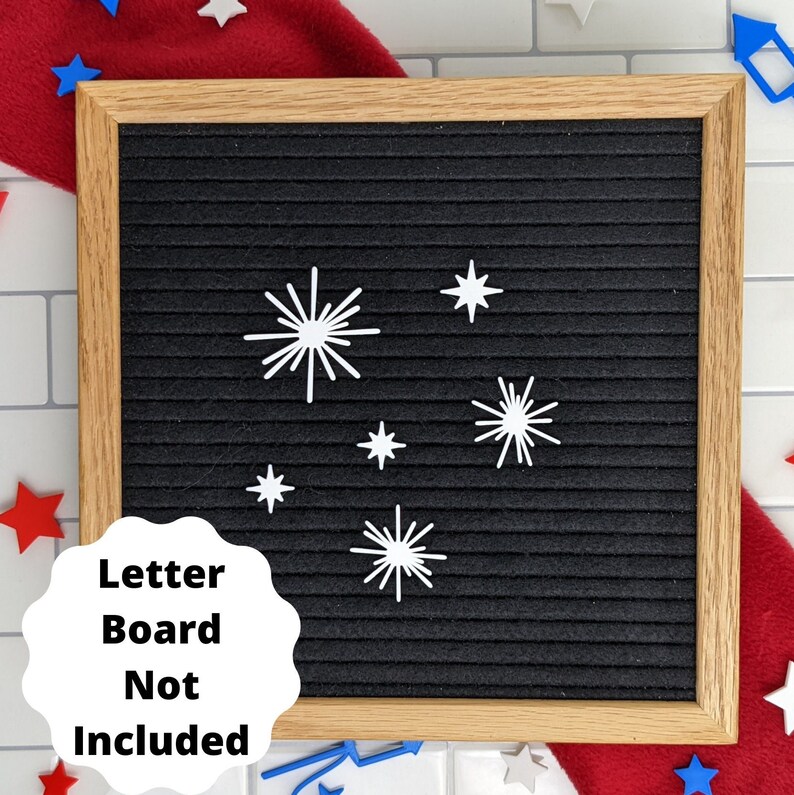 Fourth of July Fireworks Letter Board Icons Red White & - Etsy