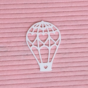 Hot Air Balloon Letter Board Icon - Happy Valentine's Day - Heart Blimp ...