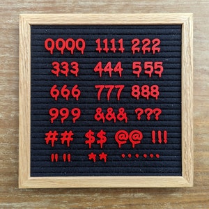 Letter Board Scary Drip Numbers and Symbols Set - Dripping Numbers Felt ...