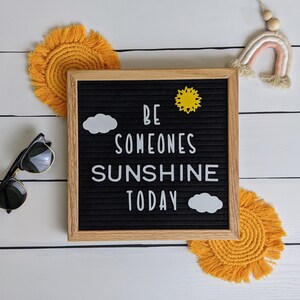 Sun and Clouds Letter Board Icons - Weather Felt Board Accessory ...