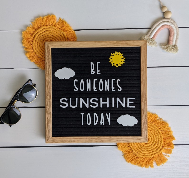 Sun and Clouds Letter Board Icons Weather Felt Board - Etsy