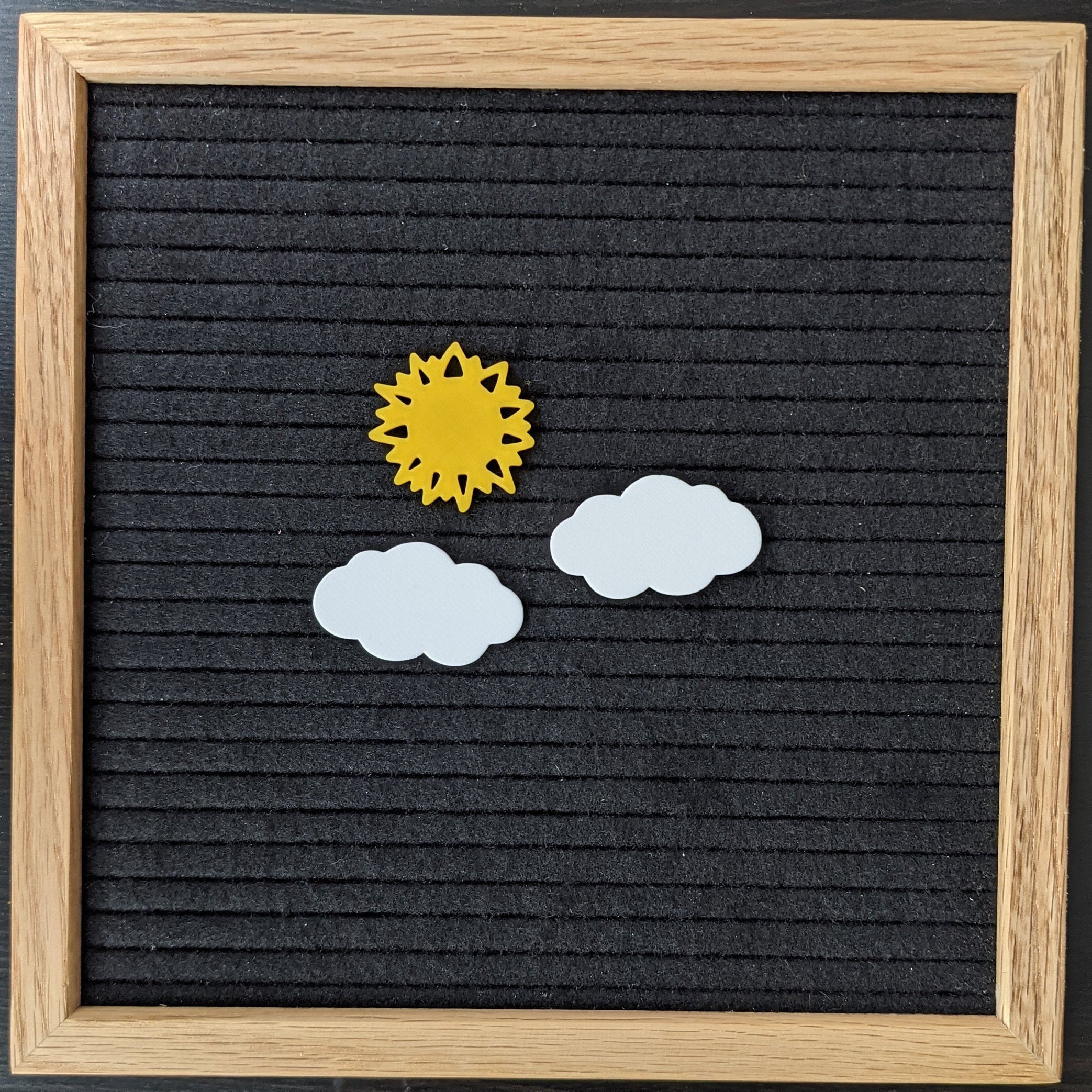 Sun and Clouds Letter Board Icons Weather Felt Board - Etsy