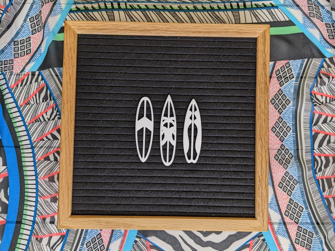 Surfboard Letter Board Icons - Surfing Long Board - Summer Time Sun ...