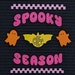 Spooky Season Reto Letter Board Icons - Pink Groovy Ghost - Disco Ball ...
