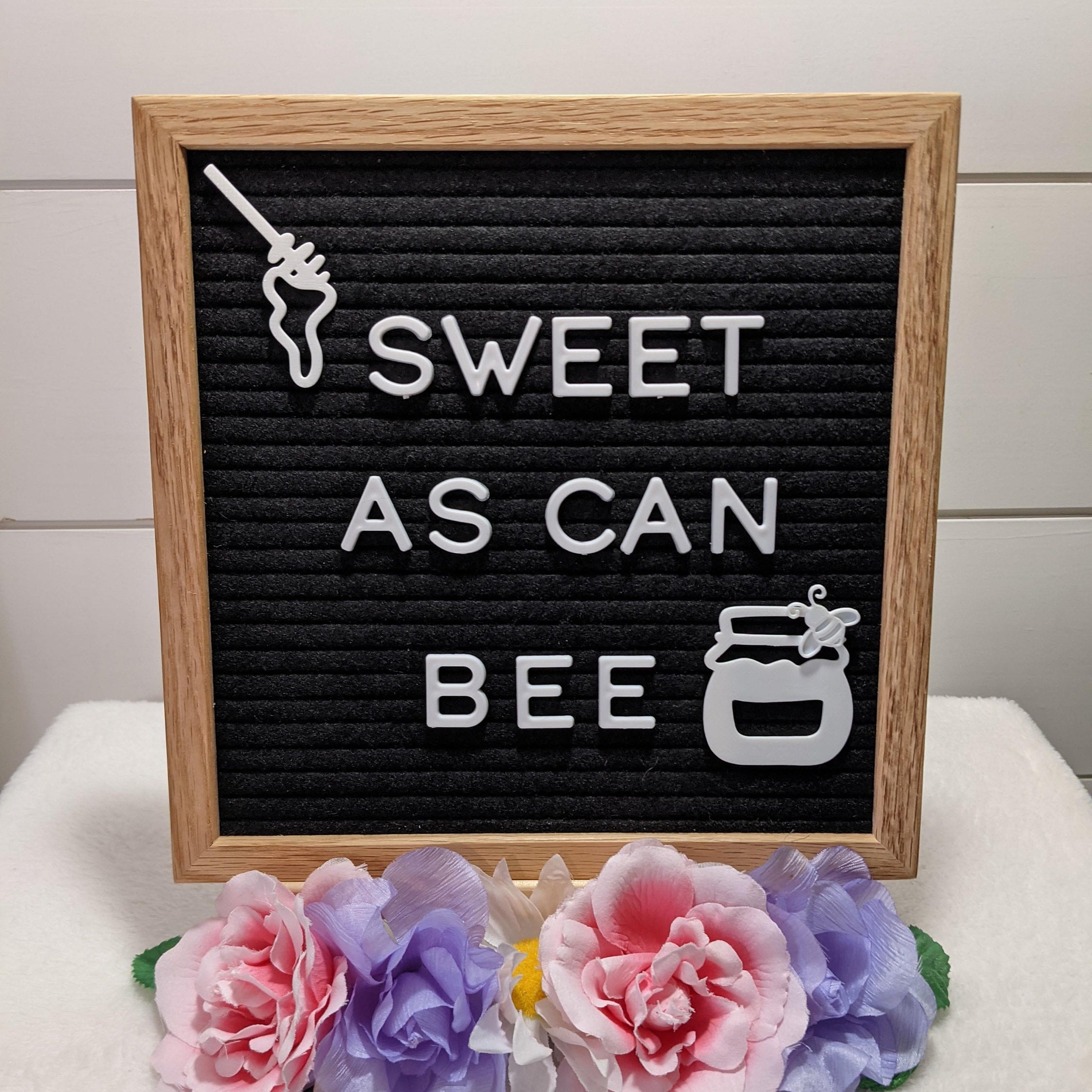 Bee and Honey Pot Letter Board Icons Springtime Felt Board - Etsy