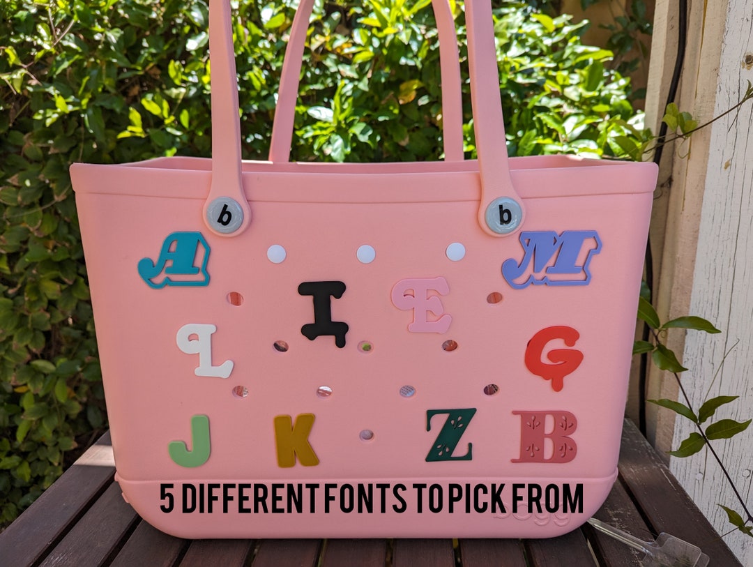 Custom Initials Bag Charms Plastic Purse Button Tag Accessories ...