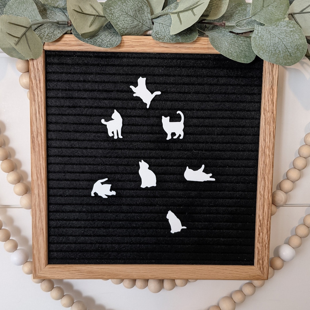 Cat Letter Board Icons / Kitten Felt Board Accessory / Animal ...