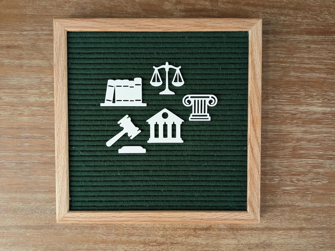 Lawyer Letter Board Icons - Law Office Decor - Law School, Bar Exam ...