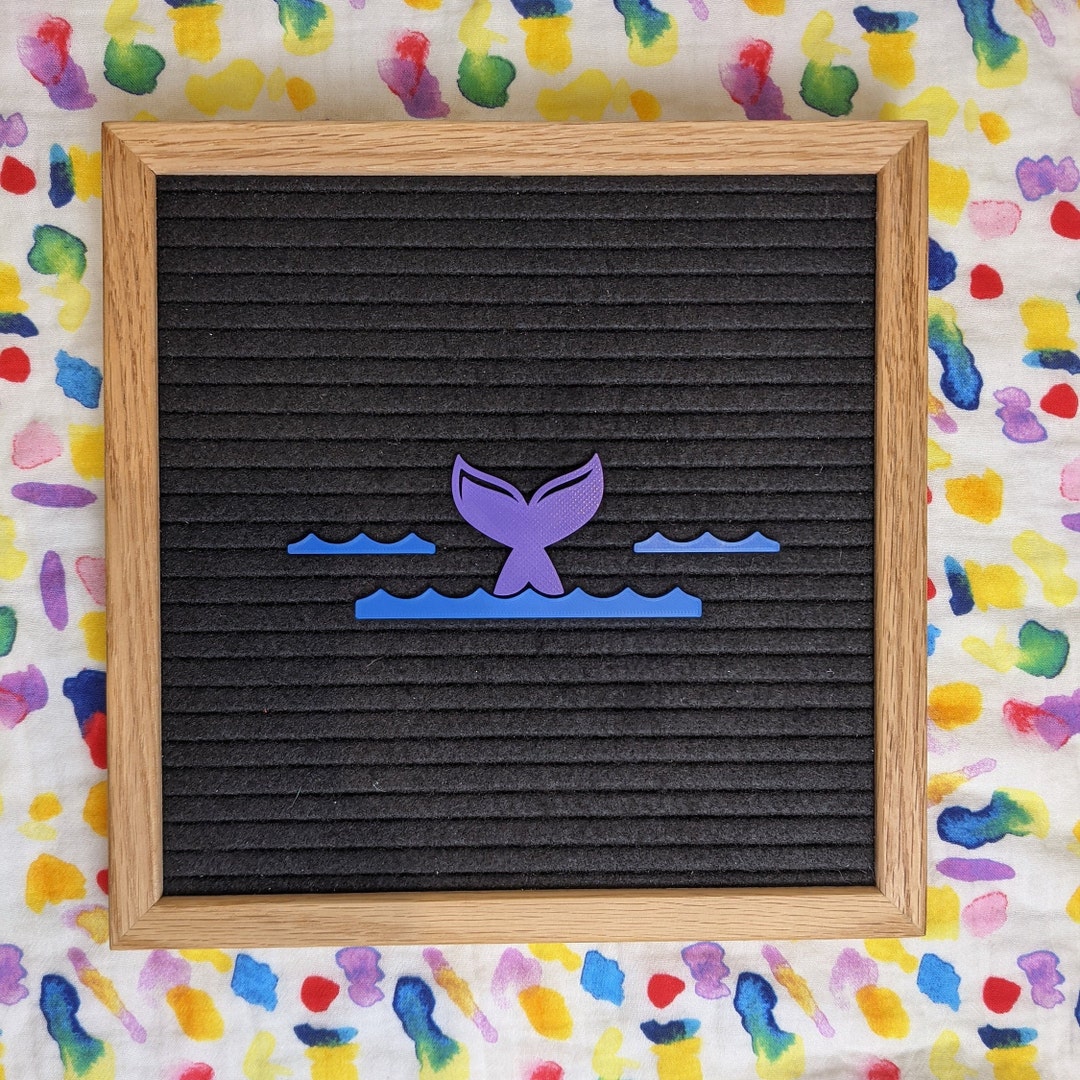 Mermaid Tail in the Ocean Letter Board Icon / Summertime / Beach ...