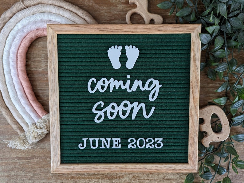 Custom Baby Announcement Letter Board Coming Soon Newborn - Etsy