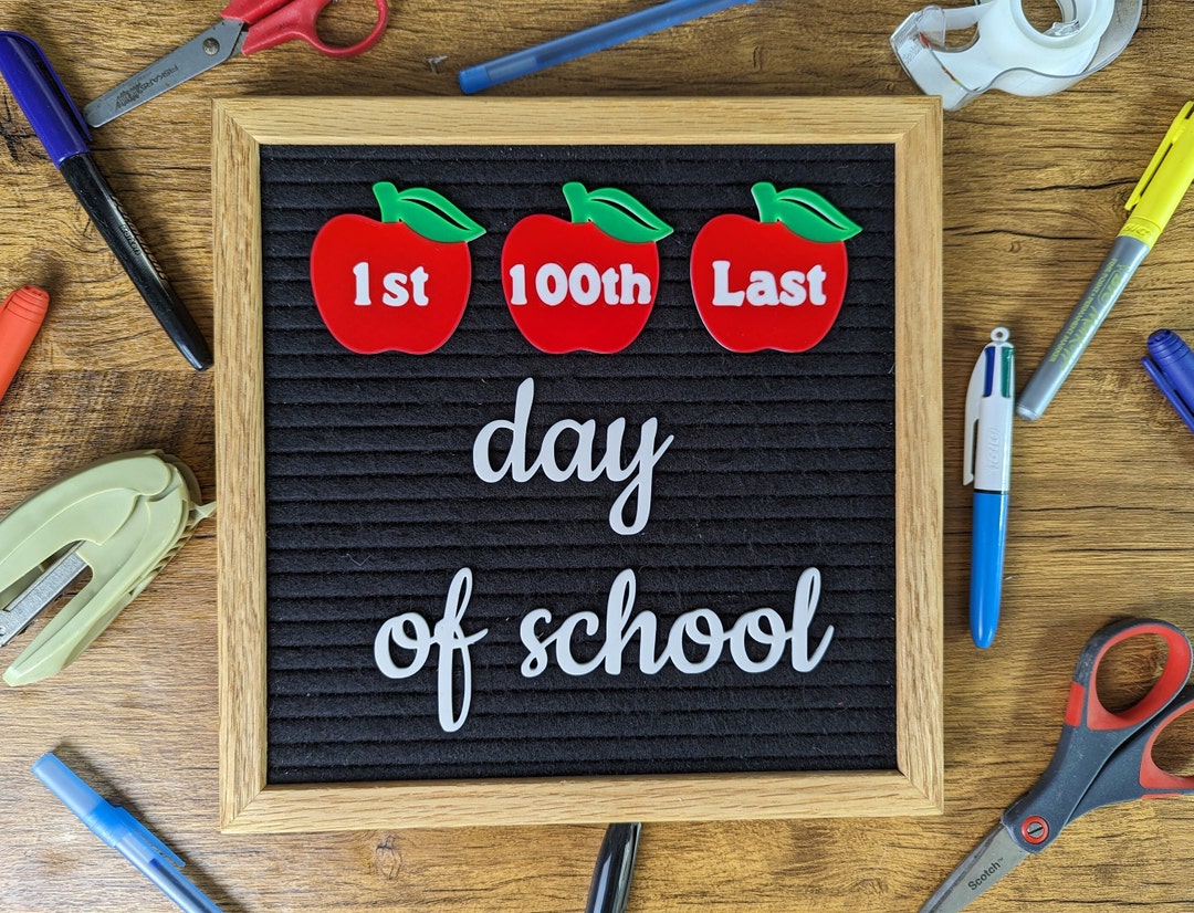 First Day of School Letter Board Icons - Last Day of School Felt Board ...