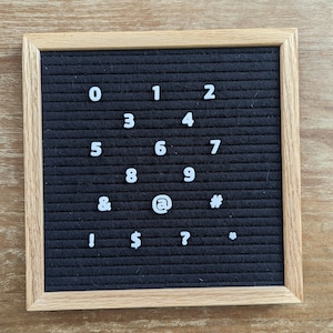Letter Board Mini Numbers and Symbols Set - Tiny Numbers Felt Boards ...