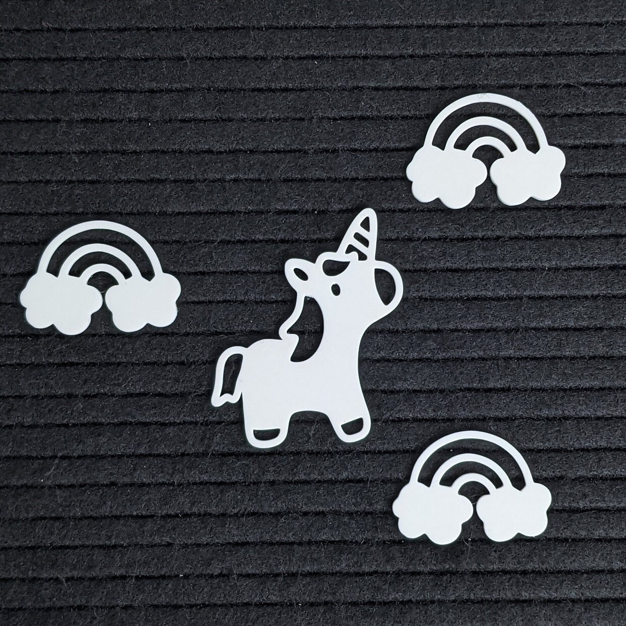 Unicorn and Rainbows Letter Board Icons / Fantasy Party Felt | Etsy