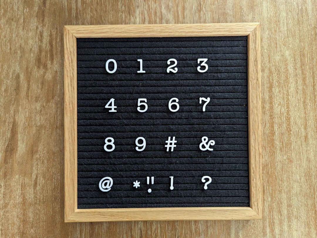 Vintage Letter Board Number Set - Felt Boards Type Number and Symbols ...