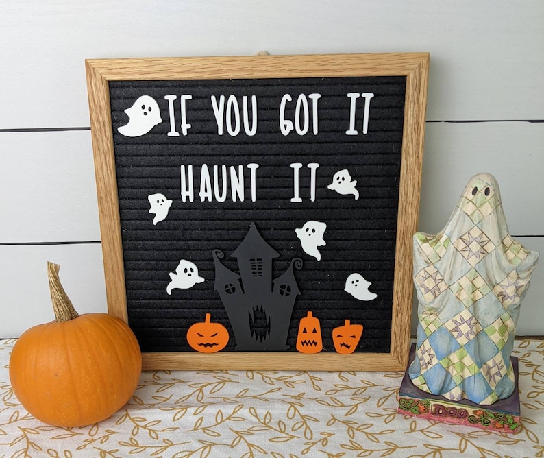 Ghost Letter Board Icons - Ghouls Haunted House - Happy Halloween Jack ...