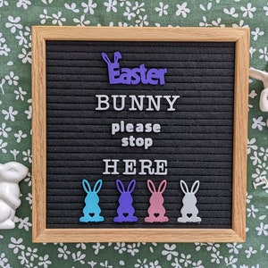 Bunny Letter Board Icons - Happy Easter - Rabbit, Hare, Pastel Easter ...