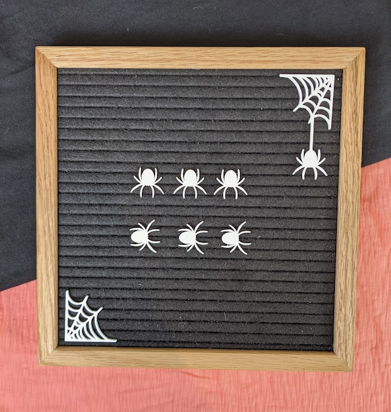 Spider and Spider Web Letter Board Icons 6 Legged Insect | Etsy