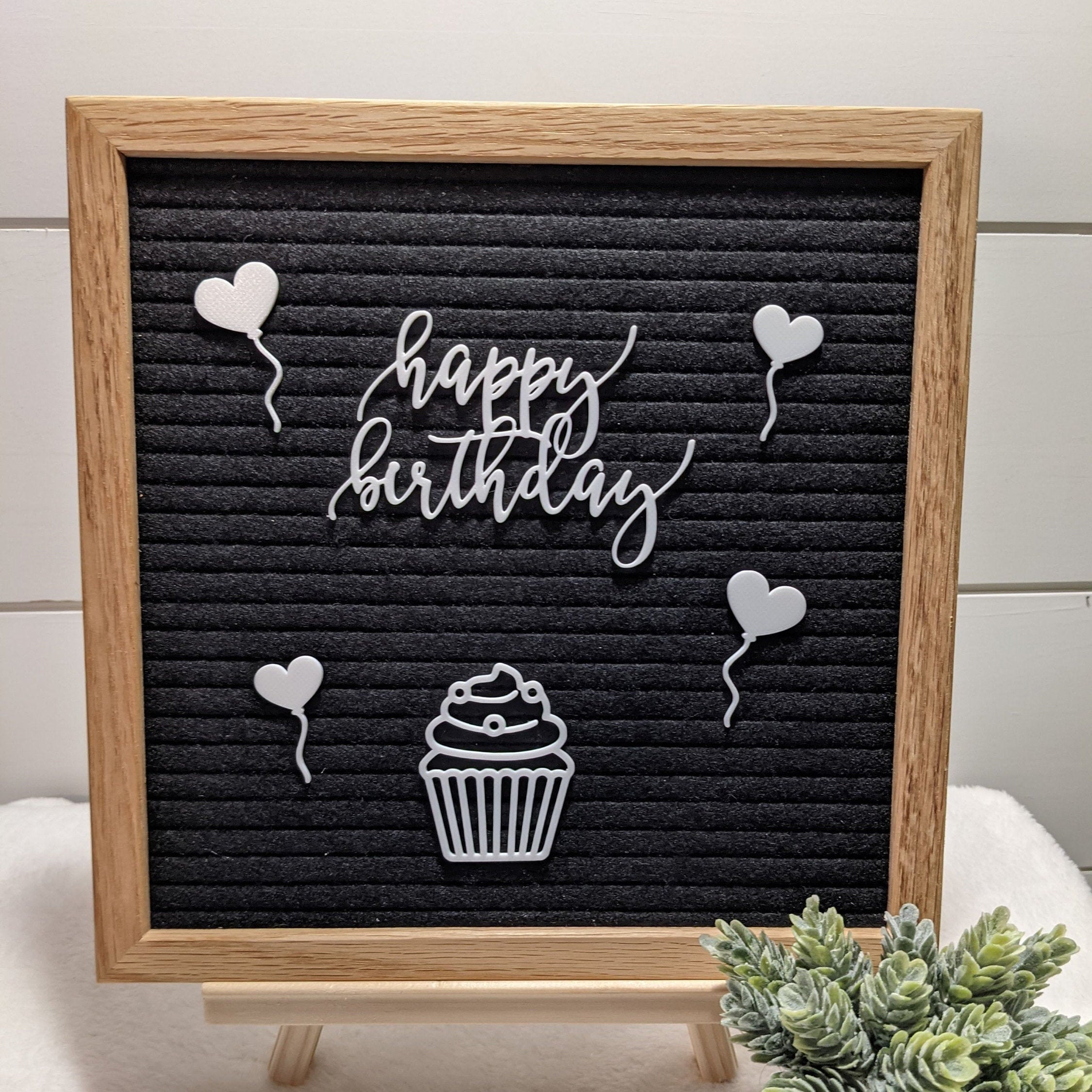Happy Birthday Letter Board Icons - Party Felt Board Accessory ...