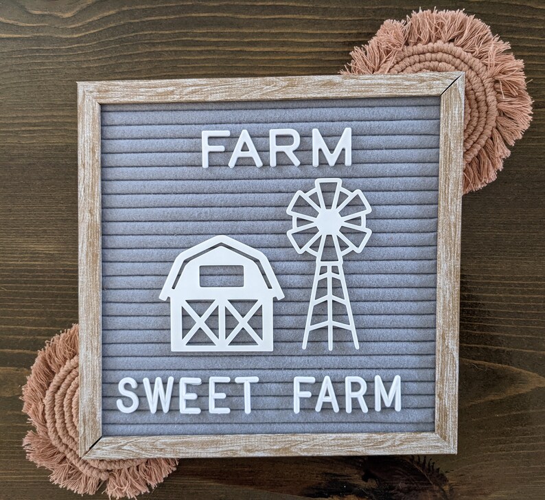 Barn and Windmill Letter Board Icons / Farmhouse Ranch - Etsy