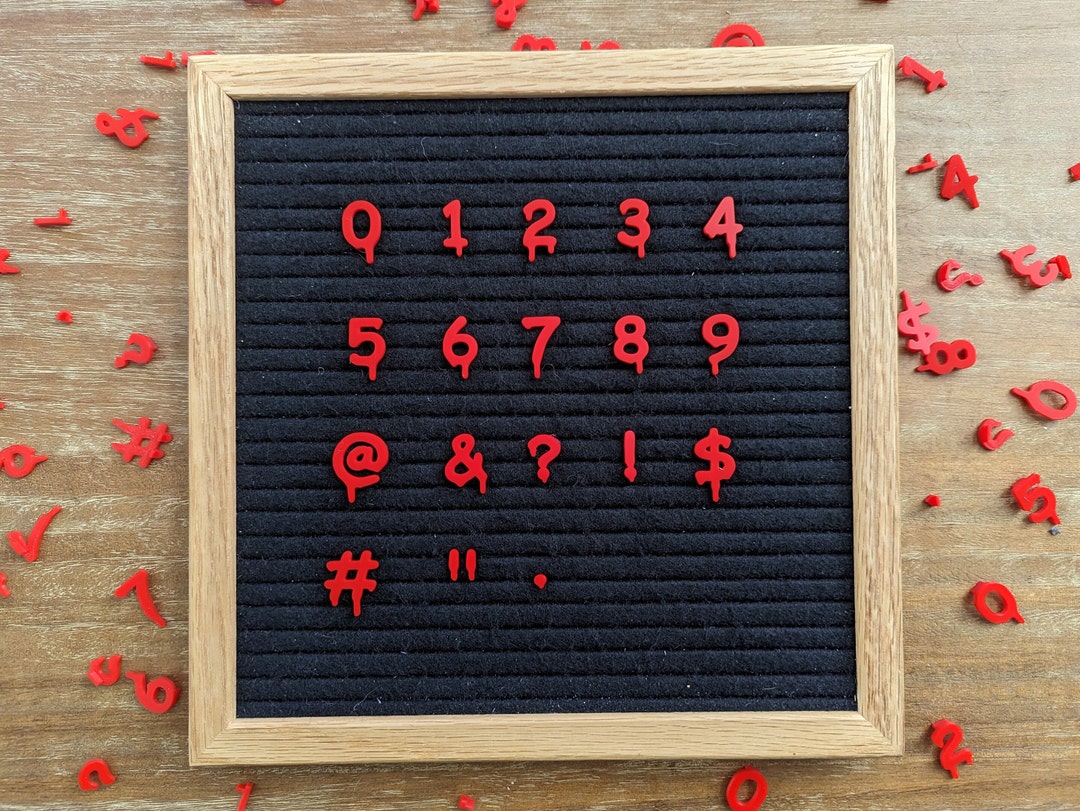 Letter Board Scary Drip Numbers and Symbols Set - Dripping Numbers Felt ...