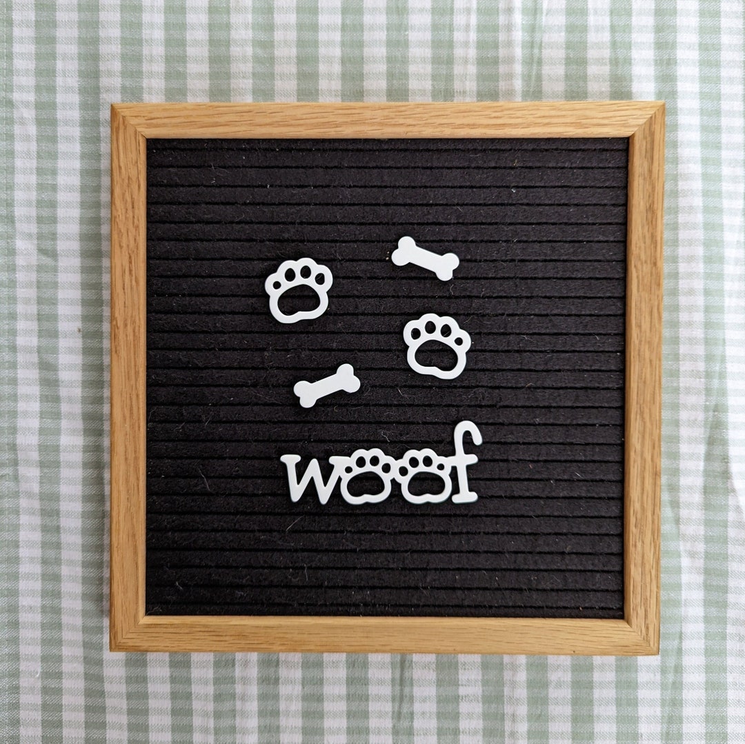 Dog Letter Board Icons - Paws, Bones, Woof Felt Board Accessory - Puppy ...