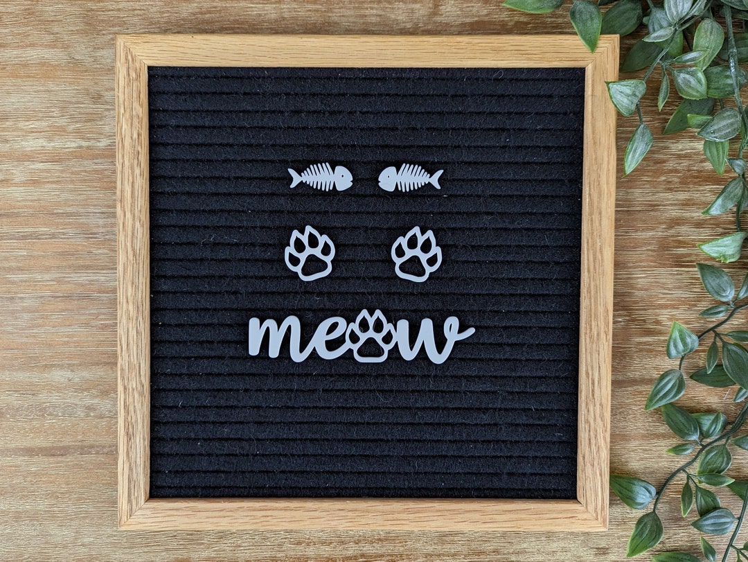 Cat Letter Board Icons / Kitten Felt Board Accessory / Animal ...