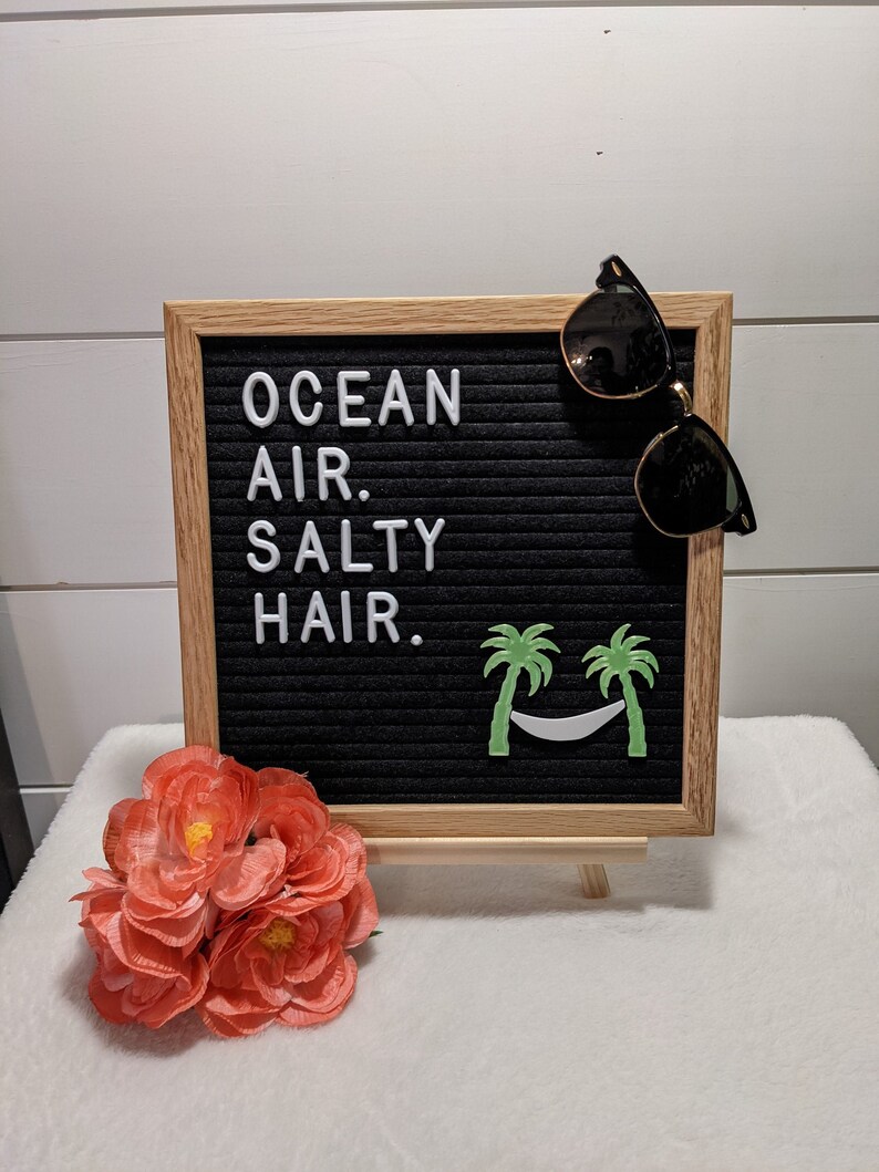 Palm Tree Hammock Letter Board Icon / Summer / Island / Felt | Etsy