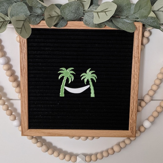 Palm Tree Hammock Letter Board Icon / Summer Time / Island | Etsy