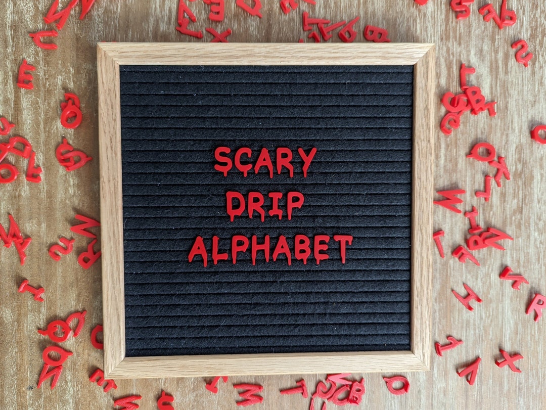 Letter Board Letters Scary Drip - Halloween Alphabet for Felt Boards ...