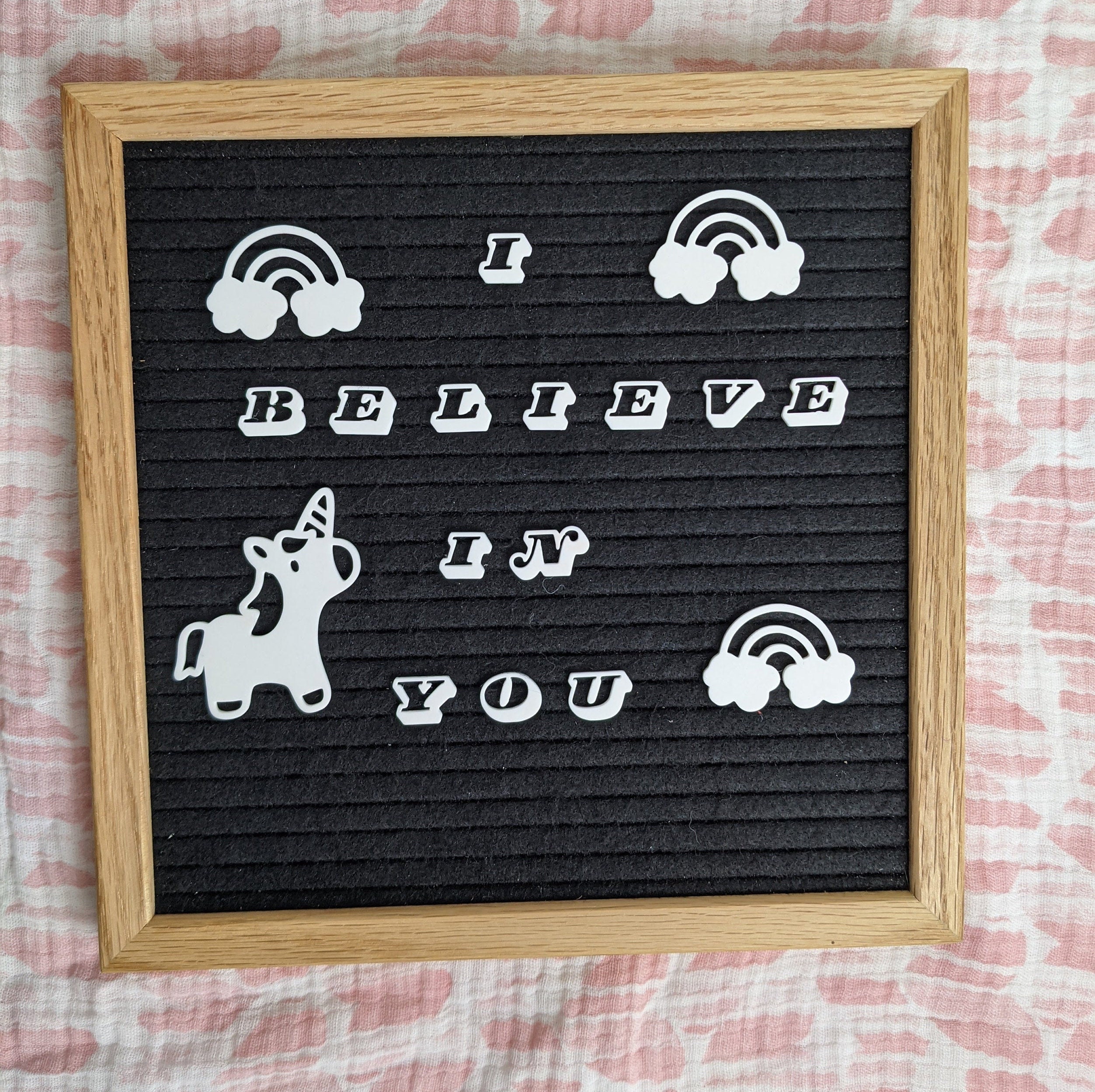 Unicorn and Rainbows Letter Board Icons / Fantasy Party Felt | Etsy