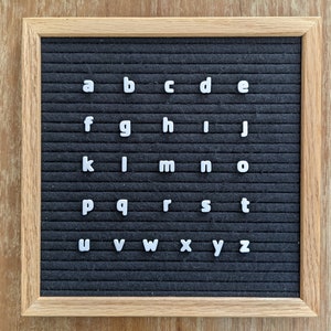 Letter Board Alphabet Mini Bold Font - Tiny Letters Felt Boards - Lower ...