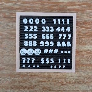Mini Letter Board Set - 4x4 Inch 3d-printed Letter Board - Changeable ...