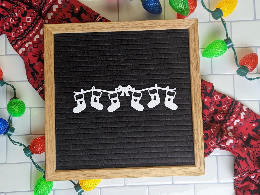 Hanging Christmas Stockings Letter Board Icon - Merry Christmas, X-mas ...