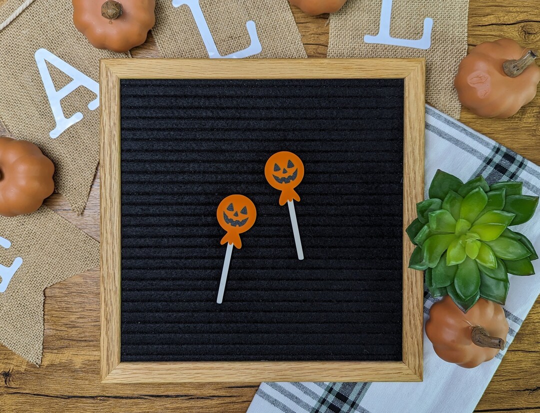 Jack-o-lantern Lollipops Letter Board Icons - Happy Halloween Candy ...