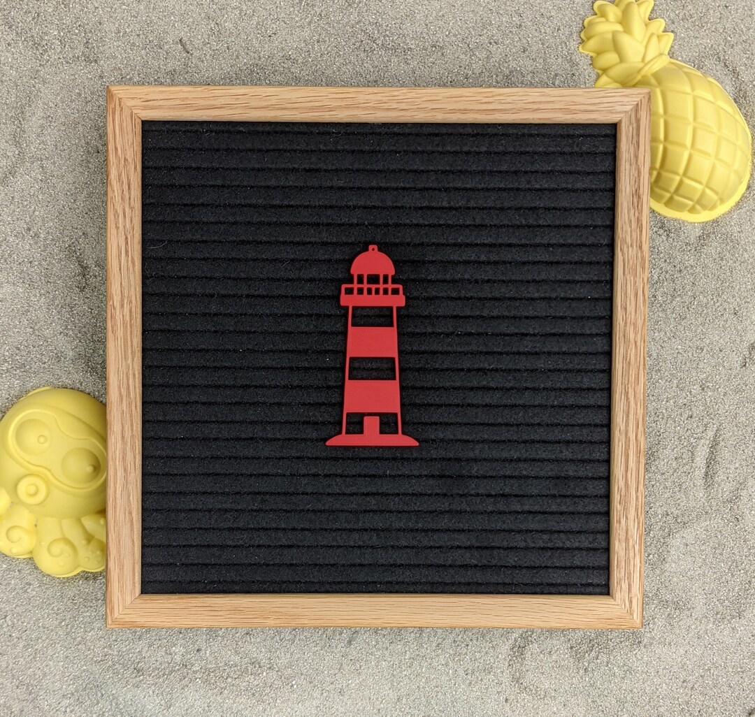 Lighthouse Letter Board Icon / Summertime / Beach / Ocean / Sea / Sand ...