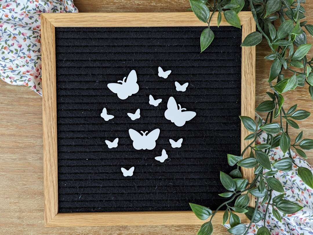 Butterfly Letter Board Icons - Butterflies Springtime Felt Board ...