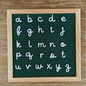 Letter Board Letters Cursive Alphabet Set - Boho Lowercase Script Font ...