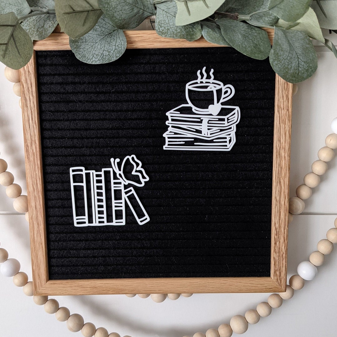 Book Letter Board Icons - Bookclub Felt Board Accessory - School Books ...