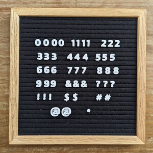 Letter Board Mini Numbers and Symbols Set - Tiny Numbers Felt Boards ...
