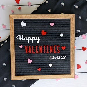 Hearts Letter Board Icons - Happy Valentine's Day - Hugs and Kisses ...