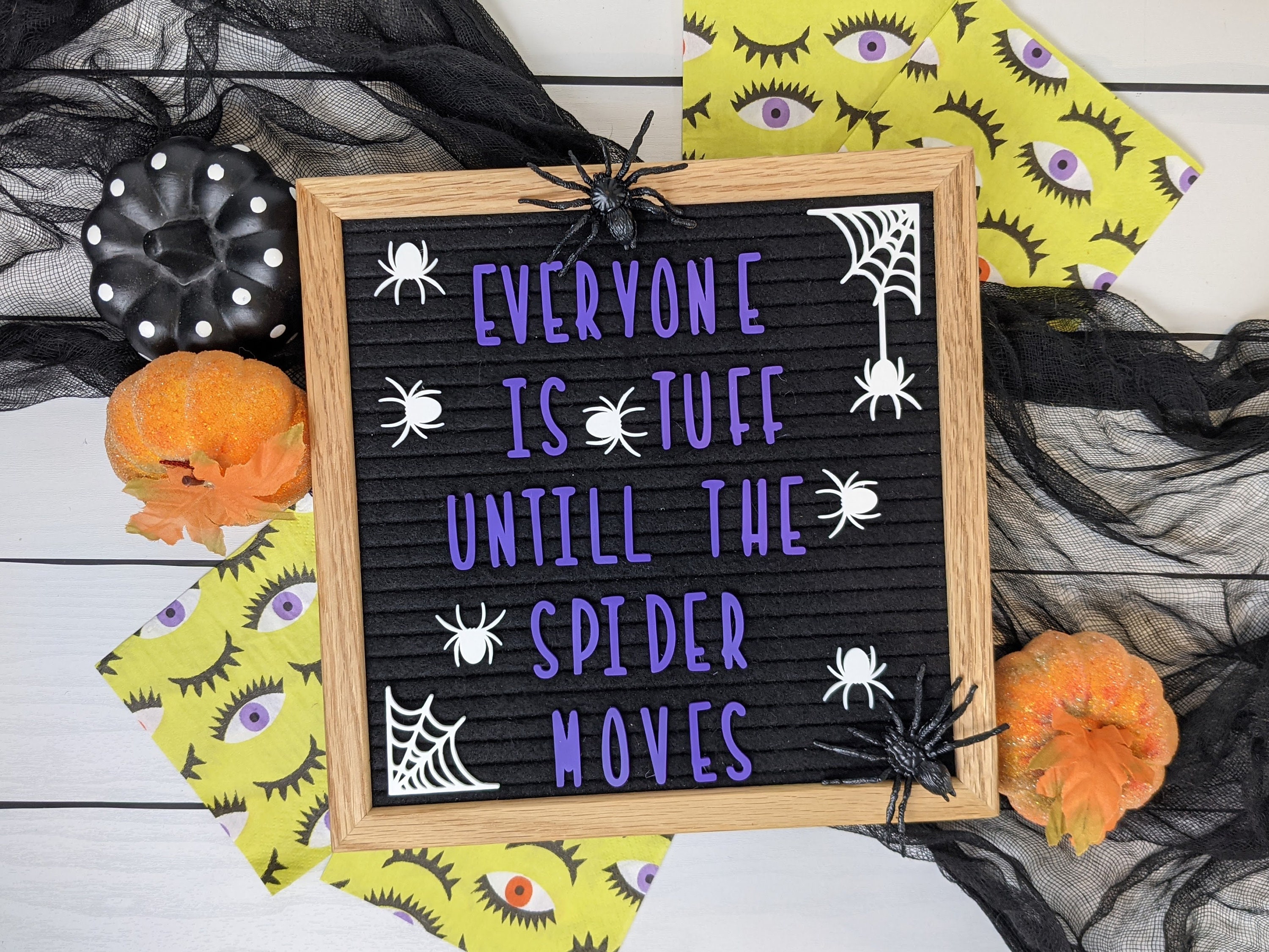 Spider and Spider Web Letter Board Icons 6 Legged Insect | Etsy