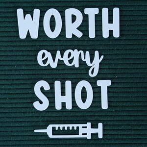 IVF Letter Board Worth Every Shot Icons - Test Tube, Rainbow Baby ...