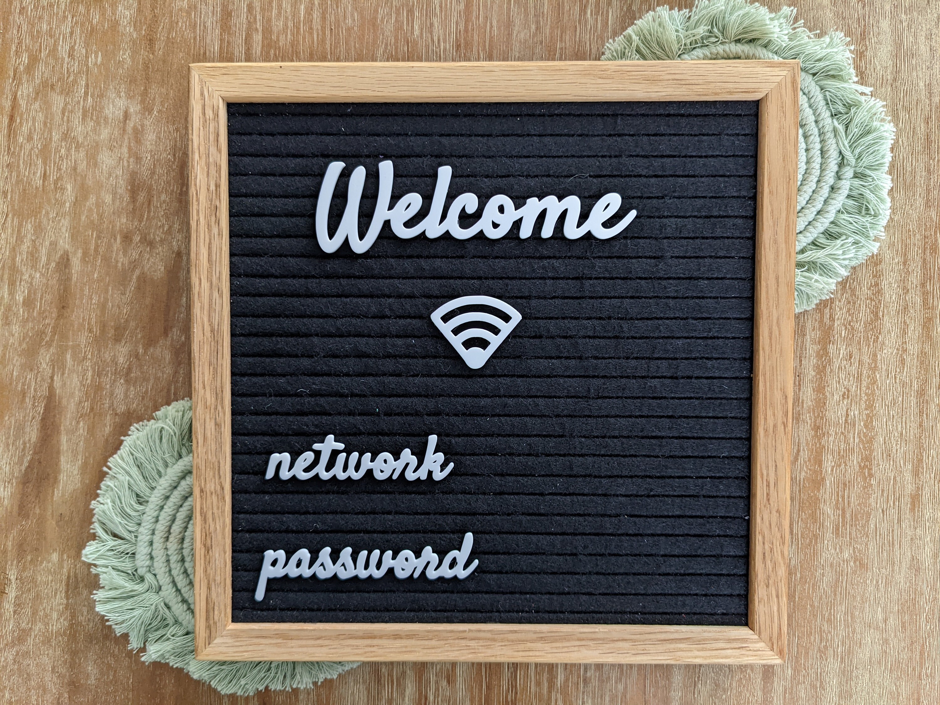 Wifi Password and Network Words Letter Board Icons Guest | Etsy