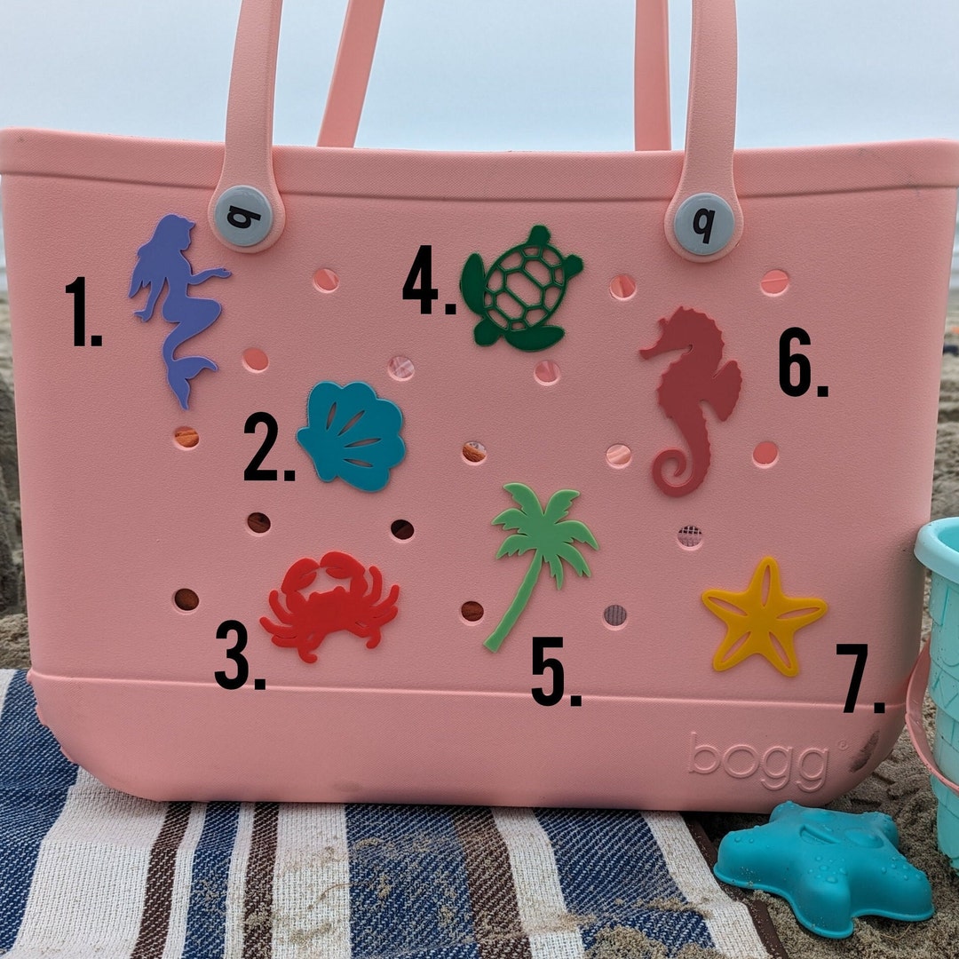 Beach Bag Charms - Plastic Purse Button Tag Accessories - Mermaid ...