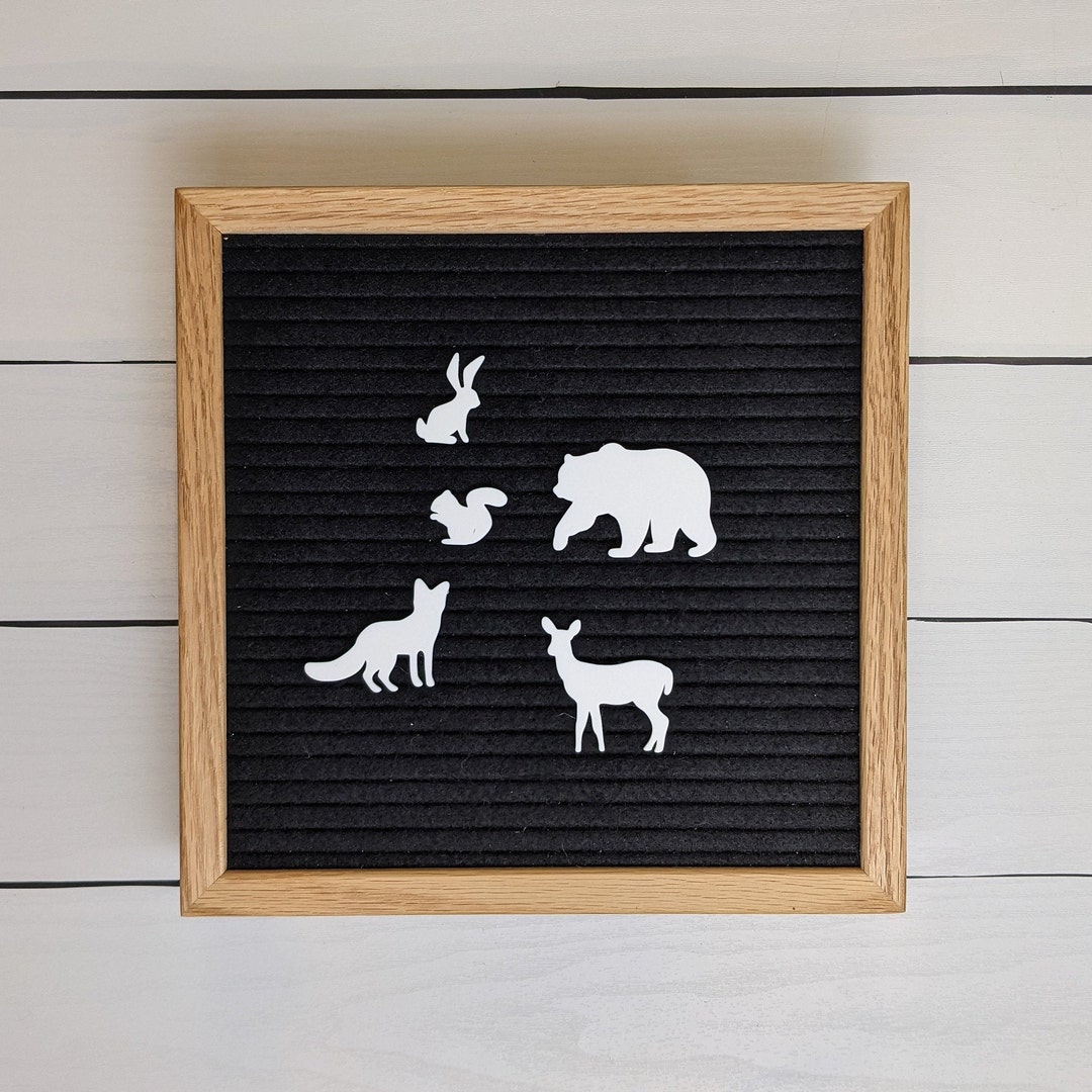 Forest Animals Letter Board Icons - Bear, Bunny, Deer, Fox, Squirrel ...