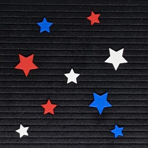 4th of July Star Letter Board Icons - Fourth of July - Red White & Blue ...