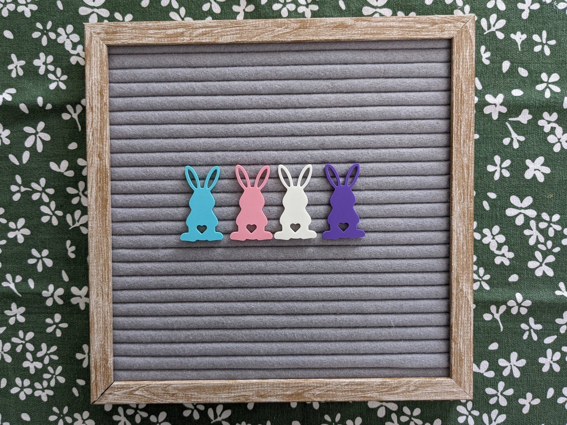 Bunny Letter Board Icons - Happy Easter - Rabbit, Hare, Pastel Easter ...