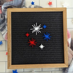 Fourth of July Fireworks Letter Board Icons - Red, White & Blue ...