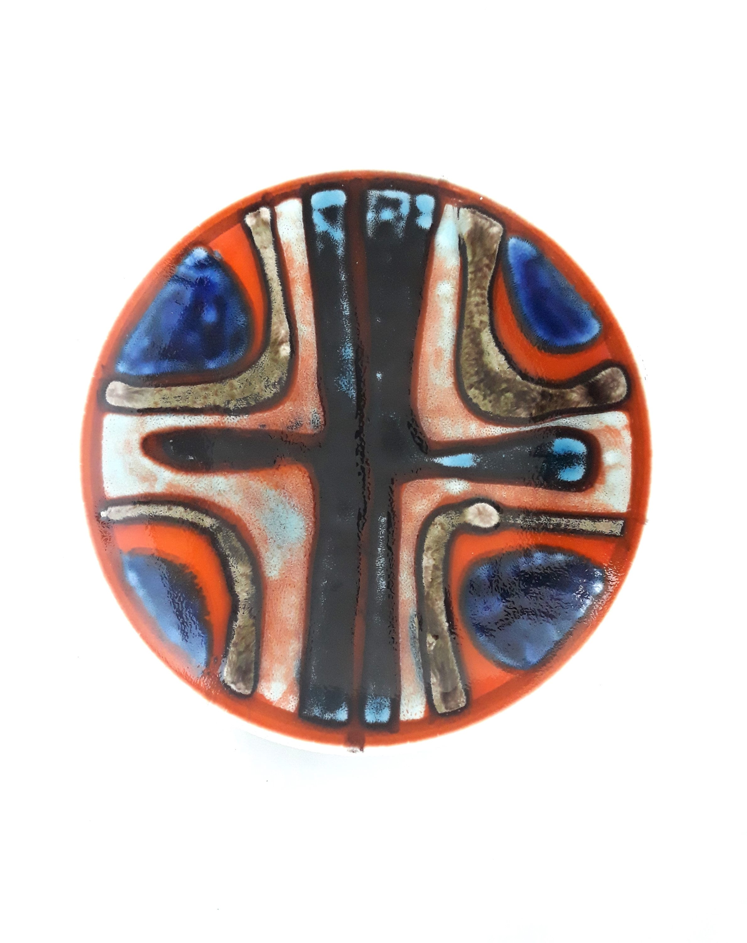 Vintage Poole Pottery Plate, 1960s Delphis Range, Signed Carole Holden ...